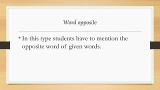 Objective Types Items | PPTX