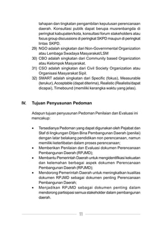 Pedoman Penilaian Dokumen Perencanaan Pembangunan Daerah (Rencana Pembangunan Jangka Menengah ...
