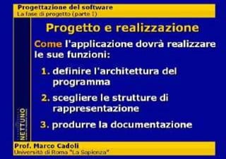 Progettazione SW - 21 la fase di progetto (parte I) | PDF