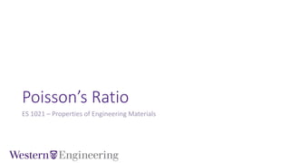 Lesson 21 -- Properties of Materials -- Poisson's Ratio | PDF