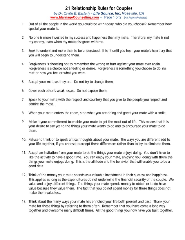 21 relationship-rules-for-couples | PDF