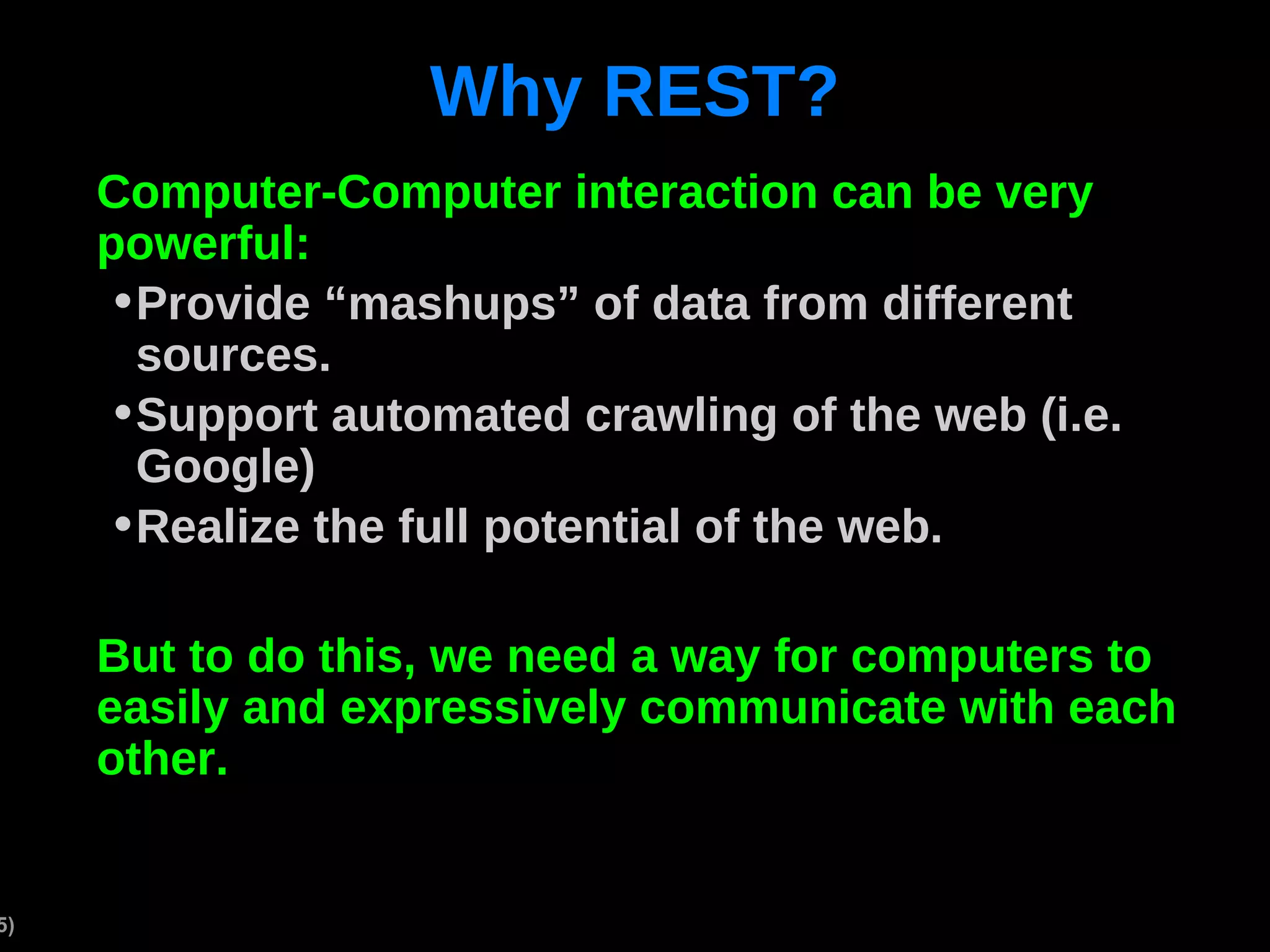 Introduction to REST and the Restlet Framework | PPT