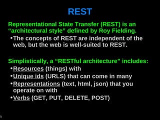 Introduction to REST and the Restlet Framework | PPT