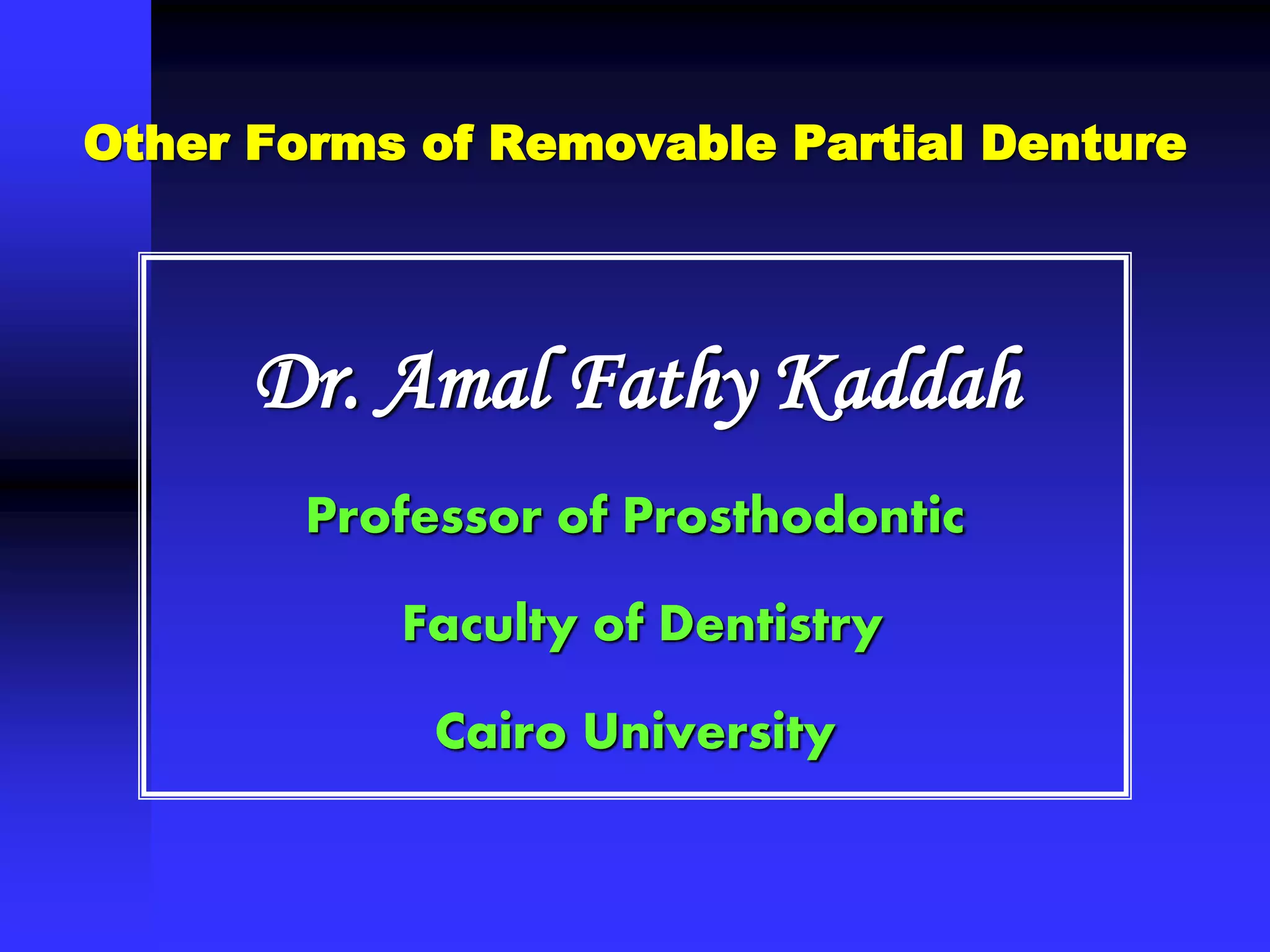 Temporary removable partial dentures | PPT