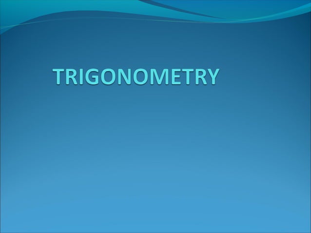 introduction to trigonometry | PPT