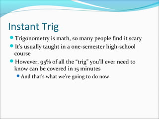 introduction to trigonometry | PPT