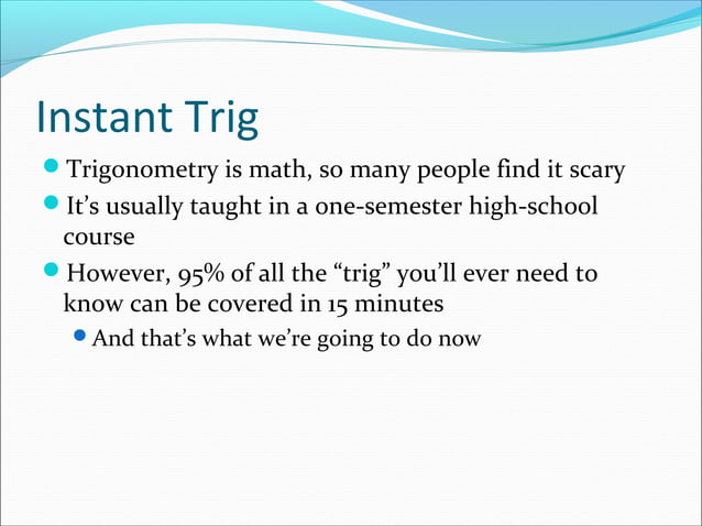 introduction to trigonometry | PPT