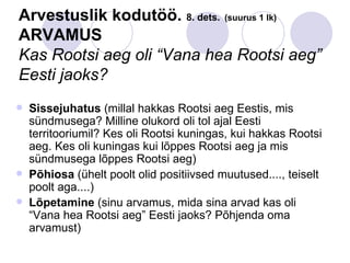 21. Tund KokkuvõTlik Tund. Rootsi Aeg | PPT