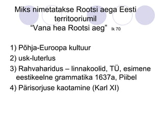 21. Tund KokkuvõTlik Tund. Rootsi Aeg | PPT
