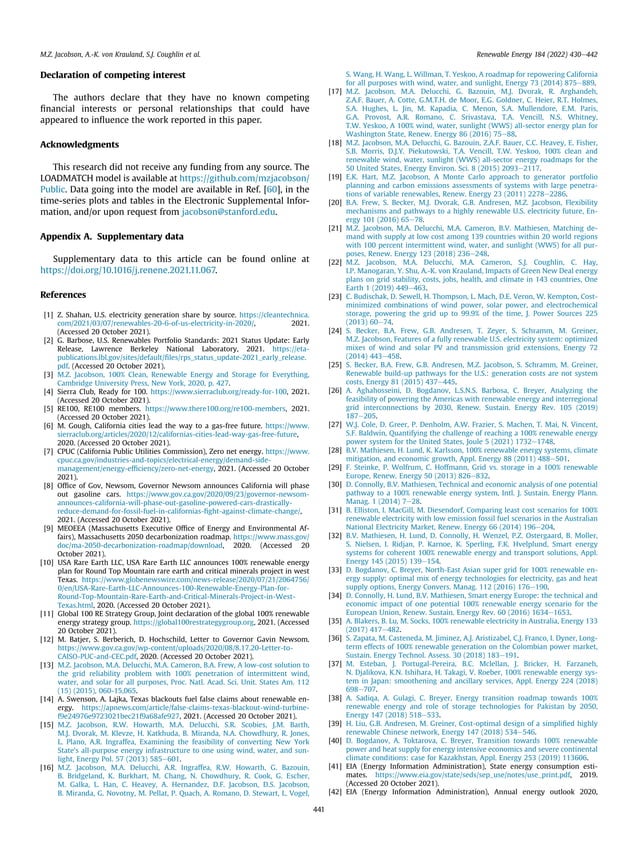 Mark Z.Jacobson et. al Publication : Roadmap Zero Carbon | PDF