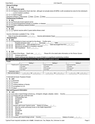 210-050-ReportForm-Typhoid.pdf | Infectious Diseases | Diseases and ...