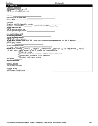 210-050-ReportForm-Typhoid.pdf | Infectious Diseases | Diseases and ...
