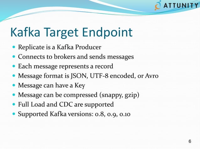 Qlik Attunity Replicator and Kafka synco | PPT