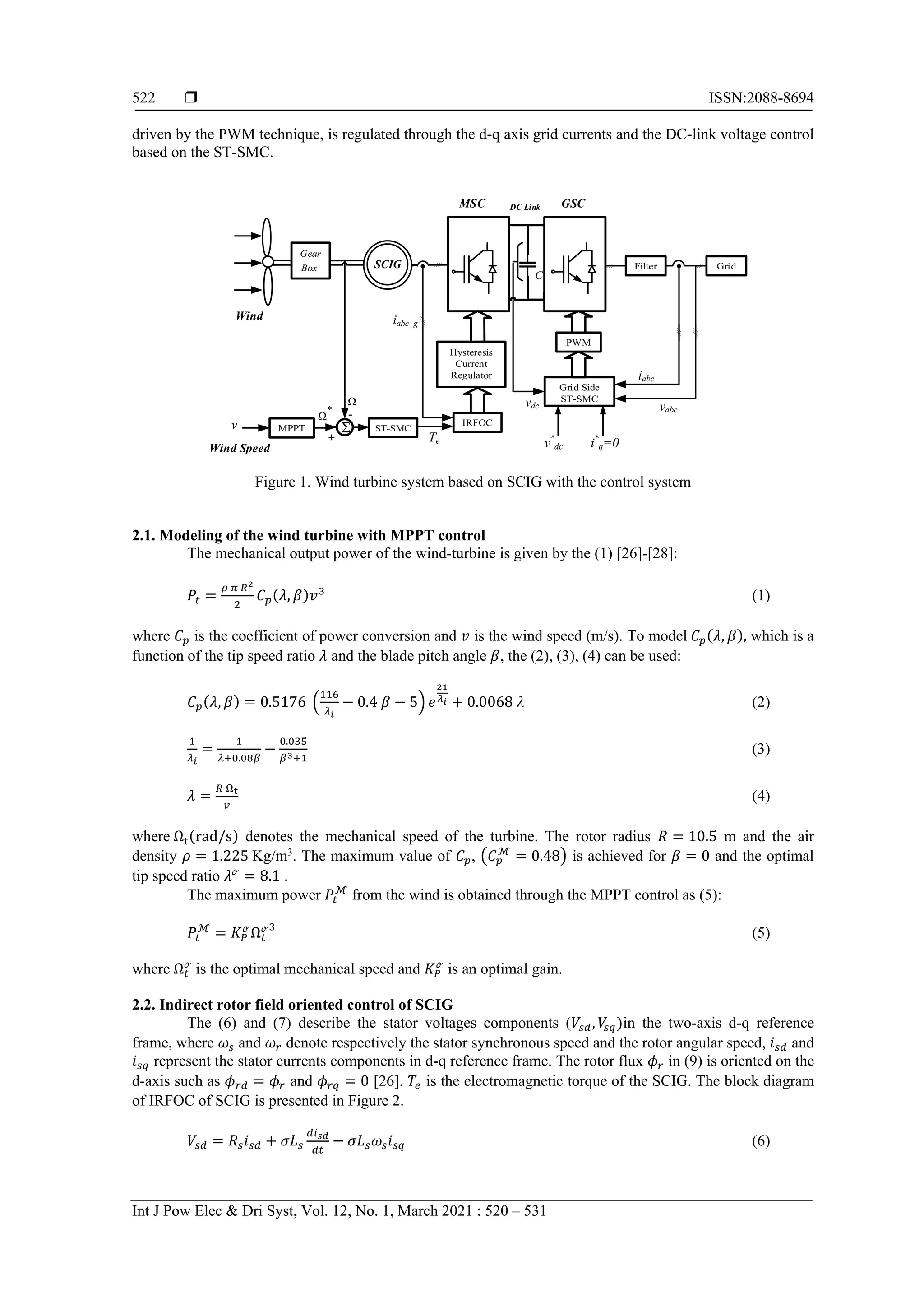Super Twisting Smc For Mppt And Grid Connected Wecs Based On Scig Pdf