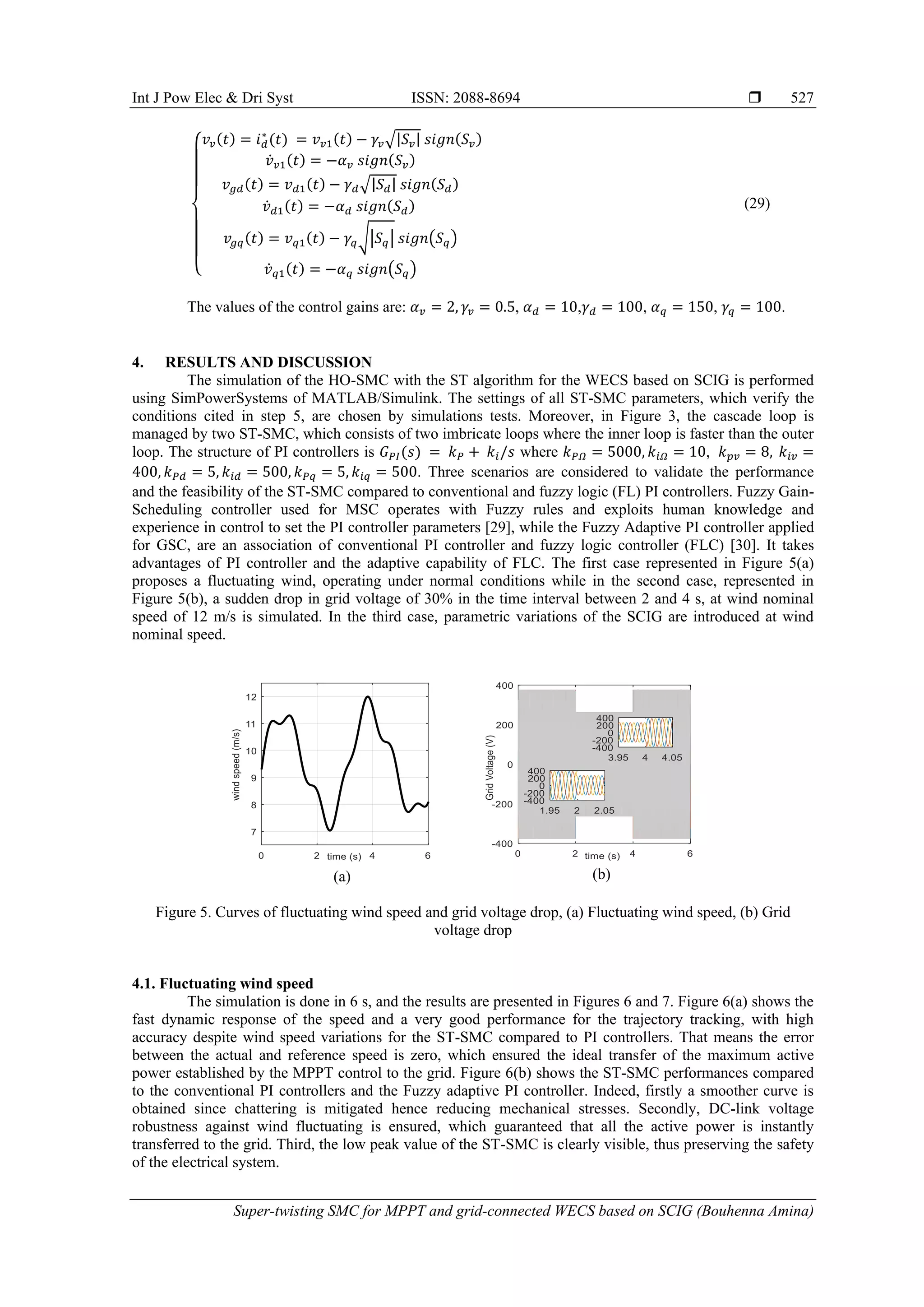 Super Twisting Smc For Mppt And Grid Connected Wecs Based On Scig Pdf