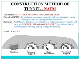 World longest Highway Tunnel Construction | PPTX