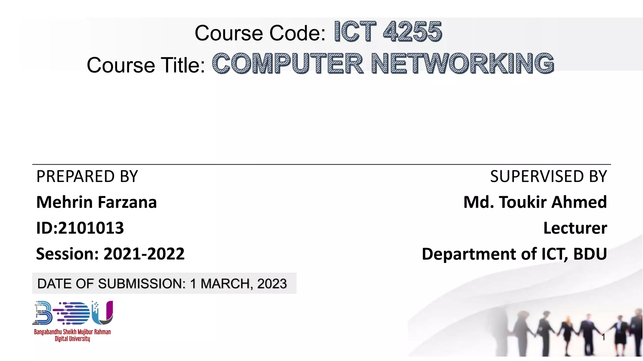 Computer networking (an overview of given lectures).pptx