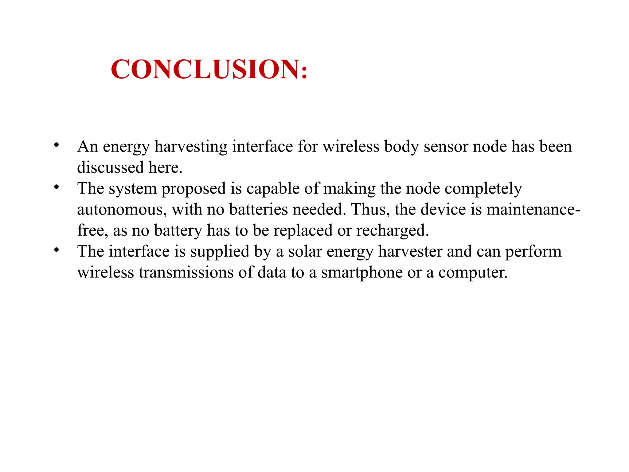 solar energy harvesting for wireless body sensors | PPTX
