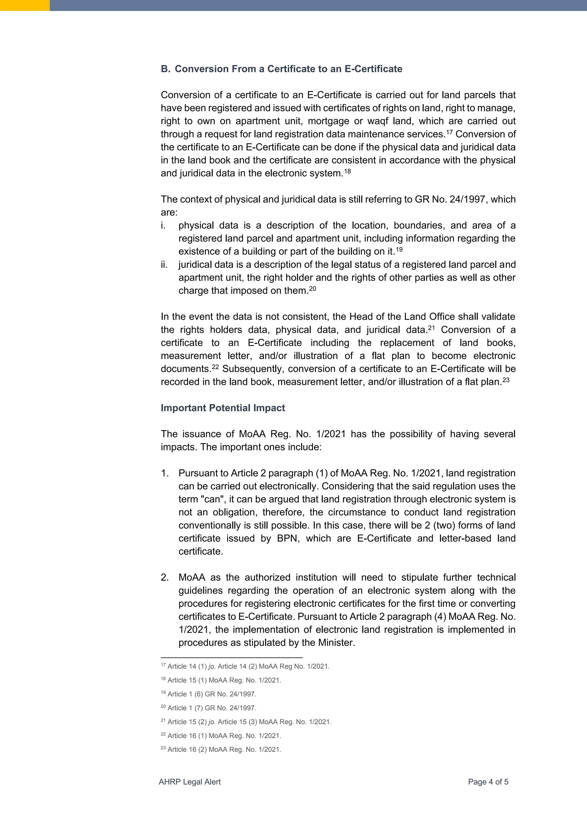 The Government Introduces Electronic Certificate for Land Registration ...