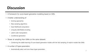 Score based Generative Modeling through Stochastic Differential ...