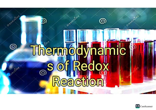 Thermodynamics of Redox reaction | PDF