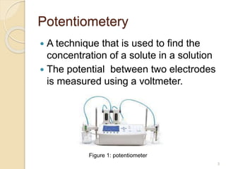 Potentiometry presentation ppt physical chemistry | PPTX