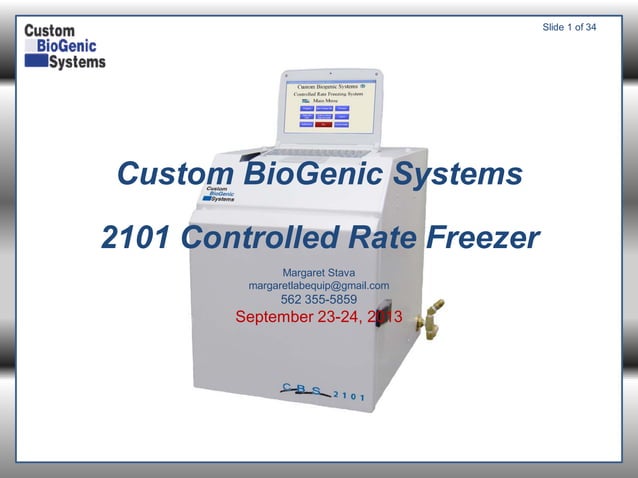 Controlled rate freezing for cell preservation | PPT