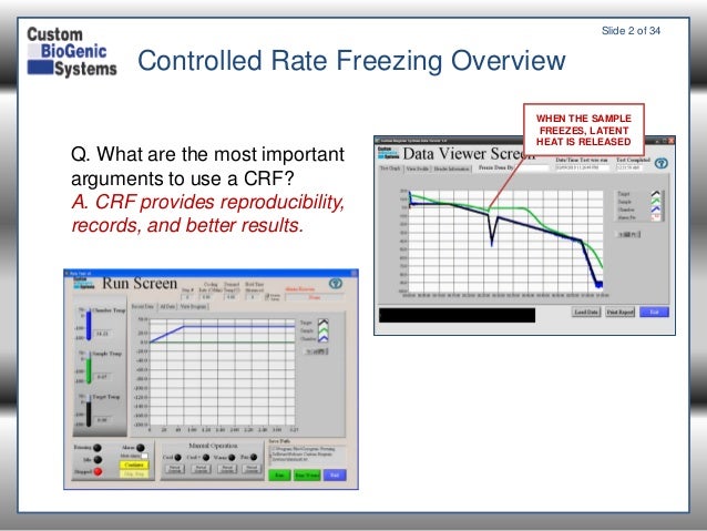 Controlled rate freezing for cell preservation