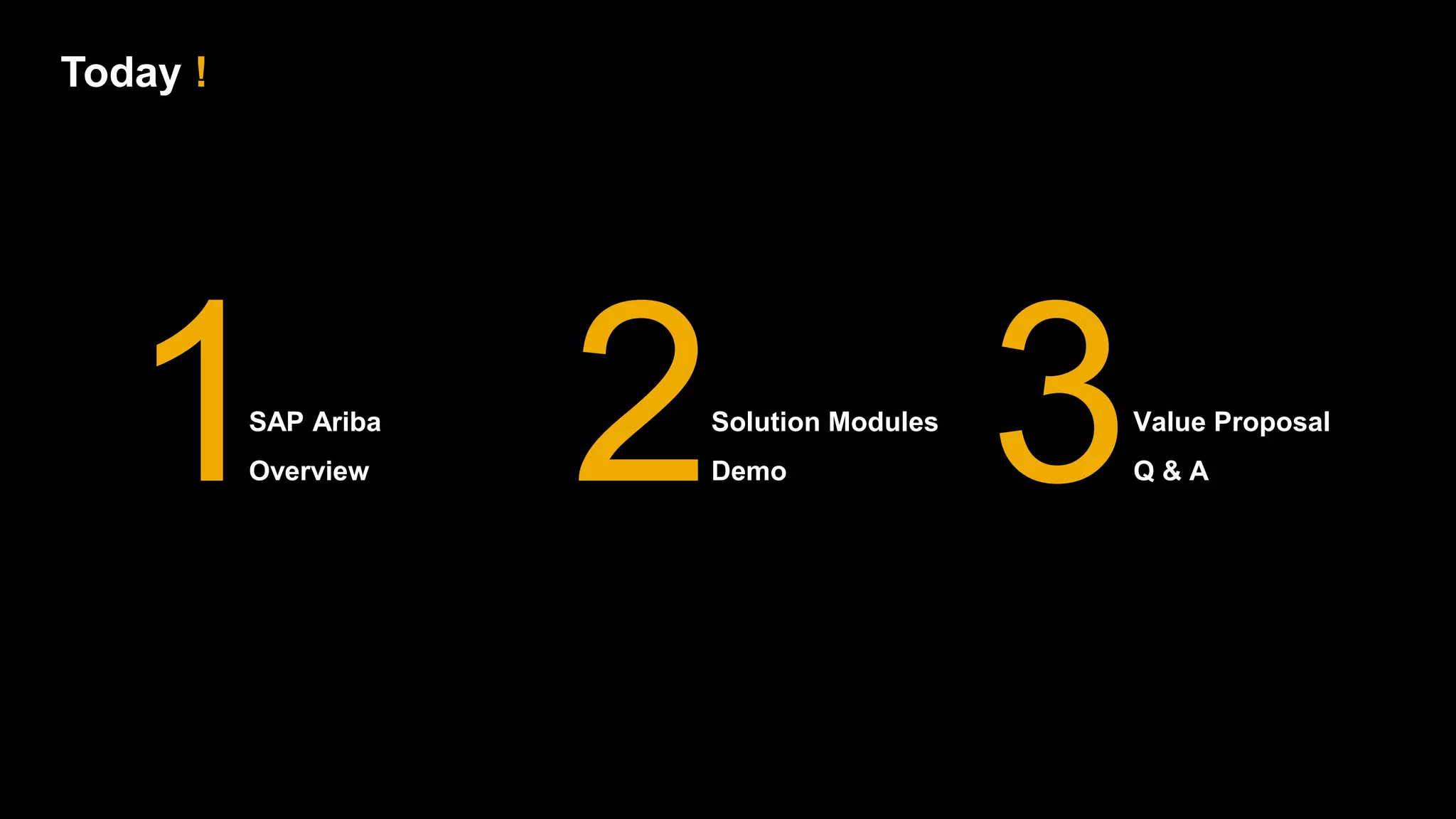 SAP Ariba 솔루션 소개 Overview | PDF