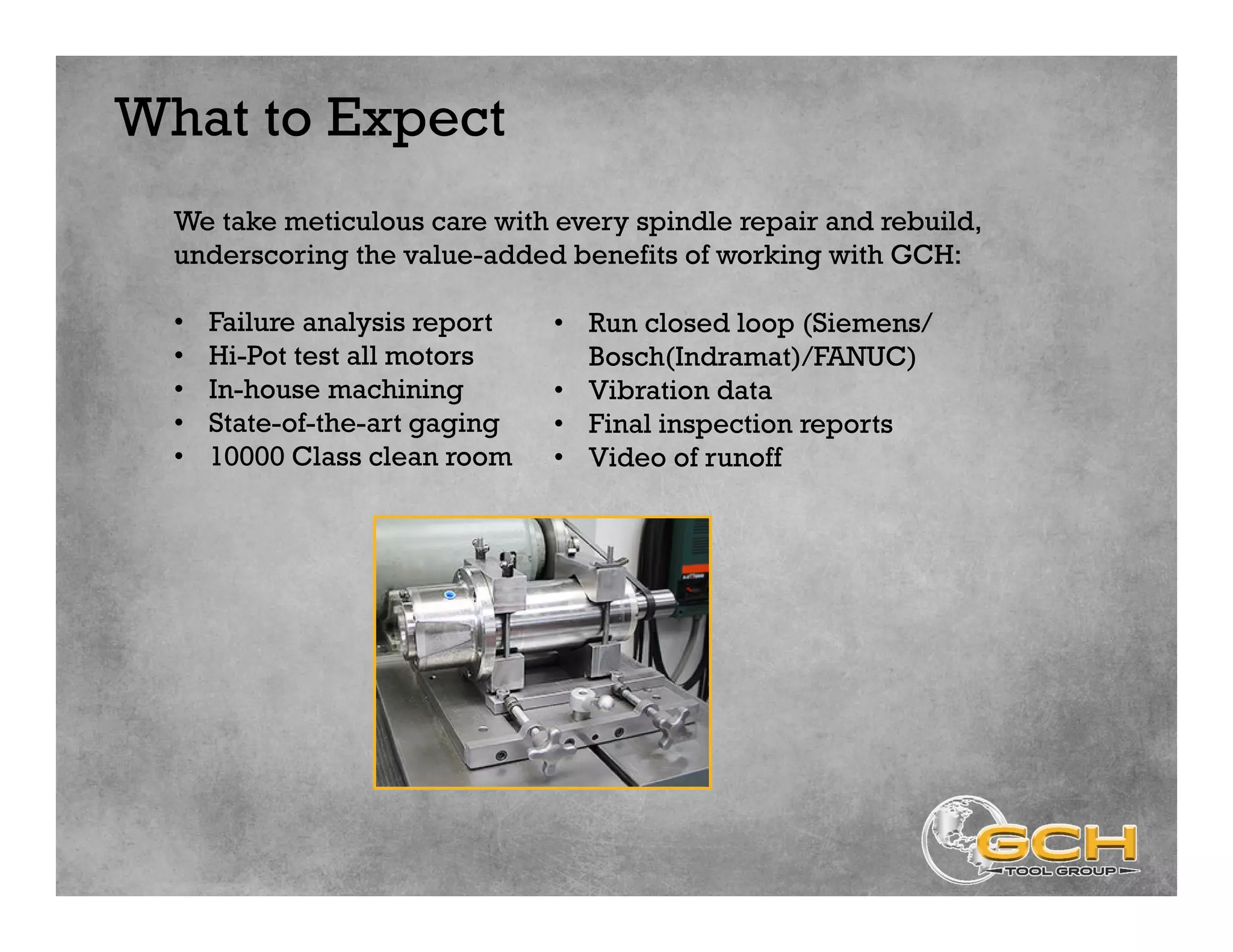 Spindle Repair & Rebuilding Services | PPT