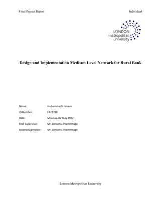 Design and Implementation High Level Network System for Rural Bank | PDF