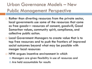 Urban Governance - Rational, Theories | PDF