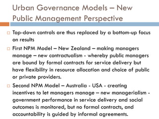 Urban Governance - Rational, Theories | PDF