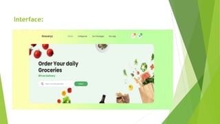 grocery ordering website using javascript as backend ppt | PPTX
