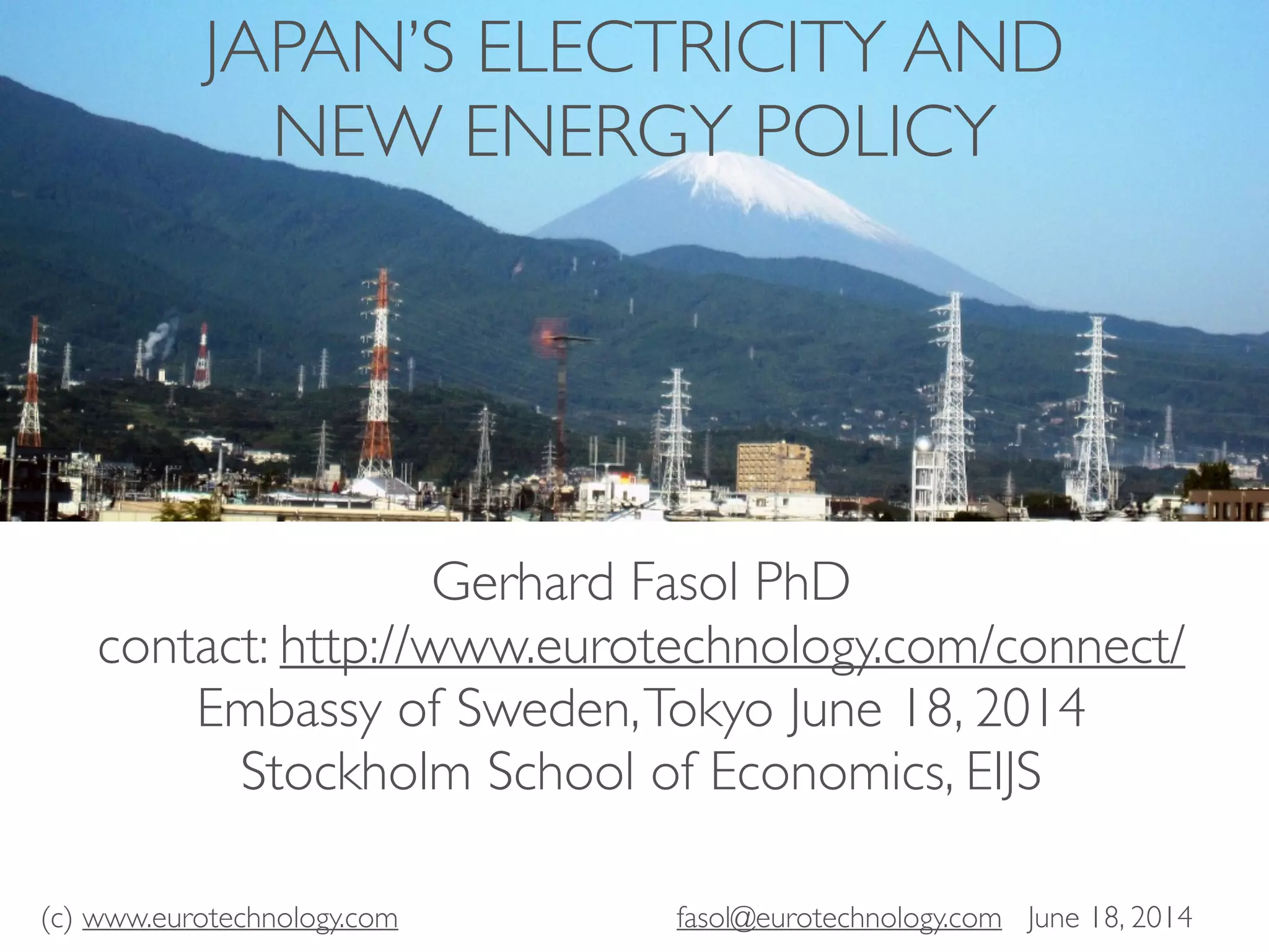 Japan's electricity and new energy policy | PDF