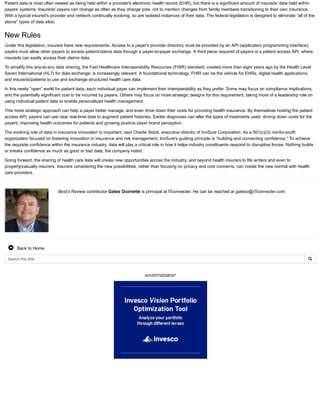 Innovation Through Integration: Legislation Should Help Open Access to Patient Data | PDF