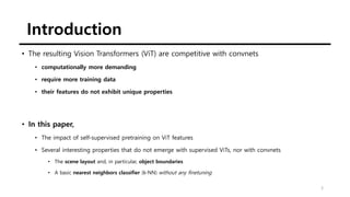 Emerging Properties in Self-Supervised Vision Transformers | PPT