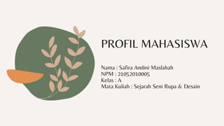 21052010005 safira andini maslahah | PPT