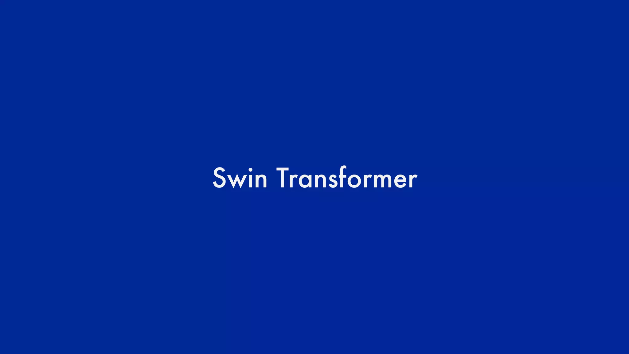 210523 swin transformer v1.5 | PDF