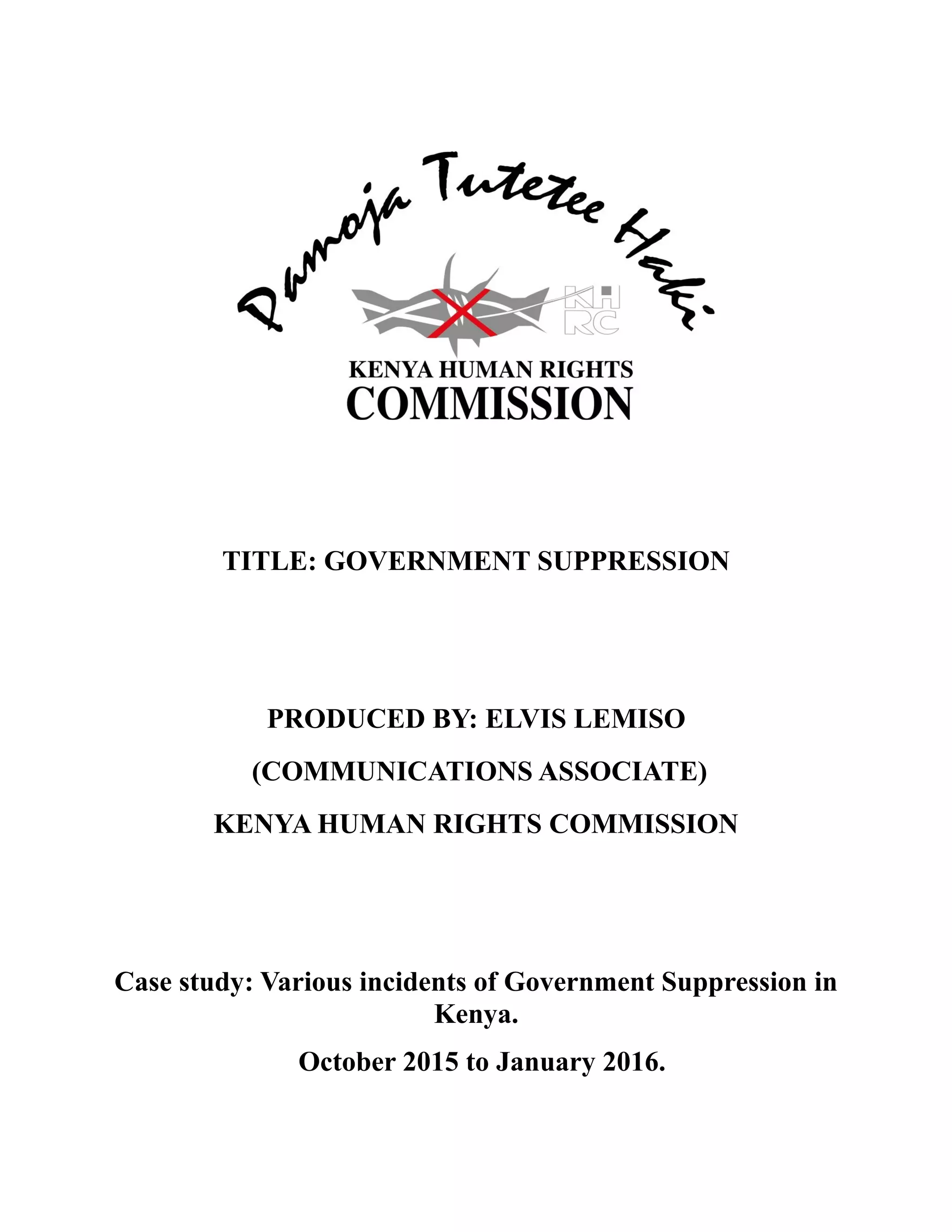 Human Rights Case study Report article.odt.Revised | PDF