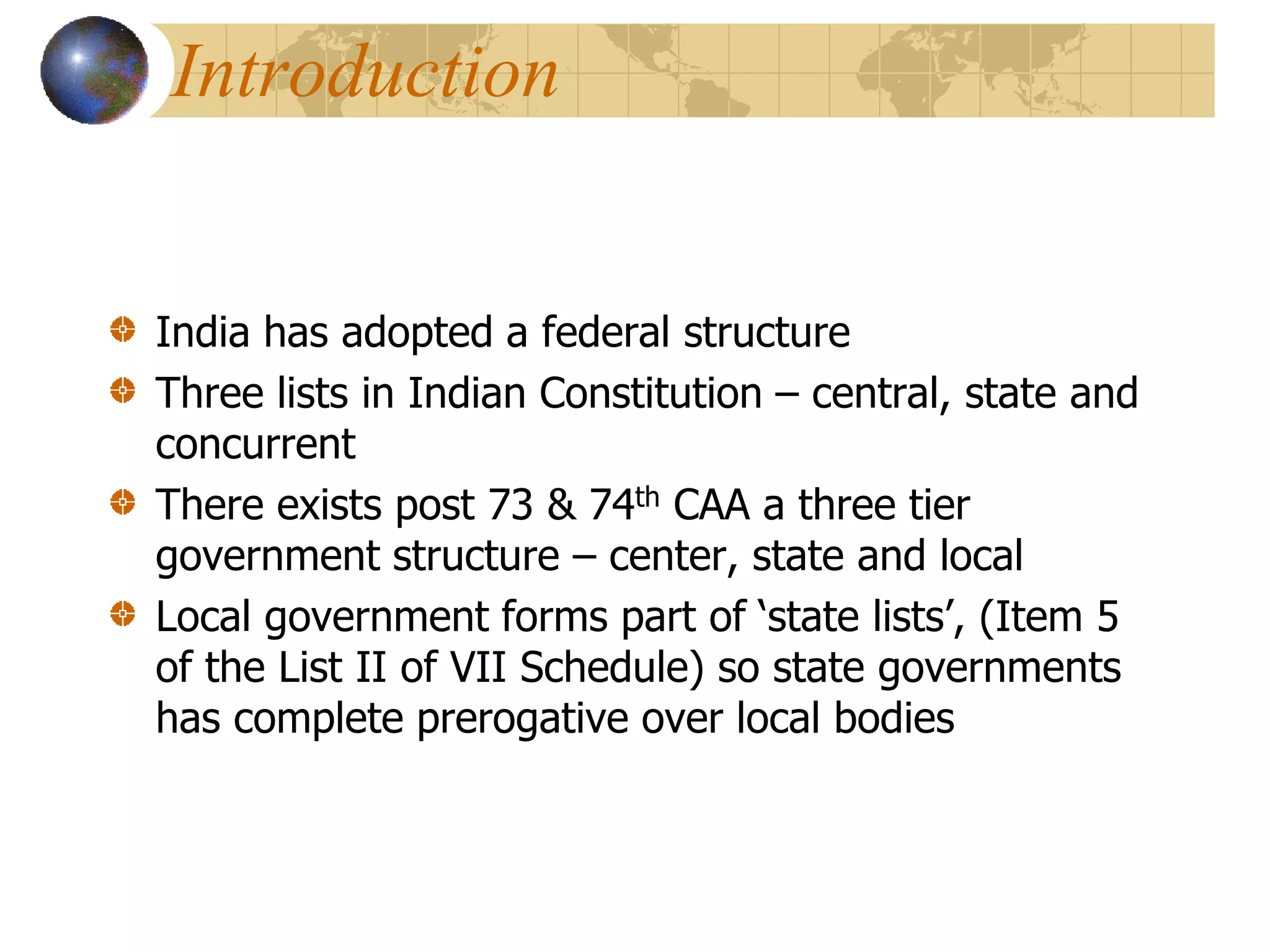 Urban Management & Governance Structures in India | PDF