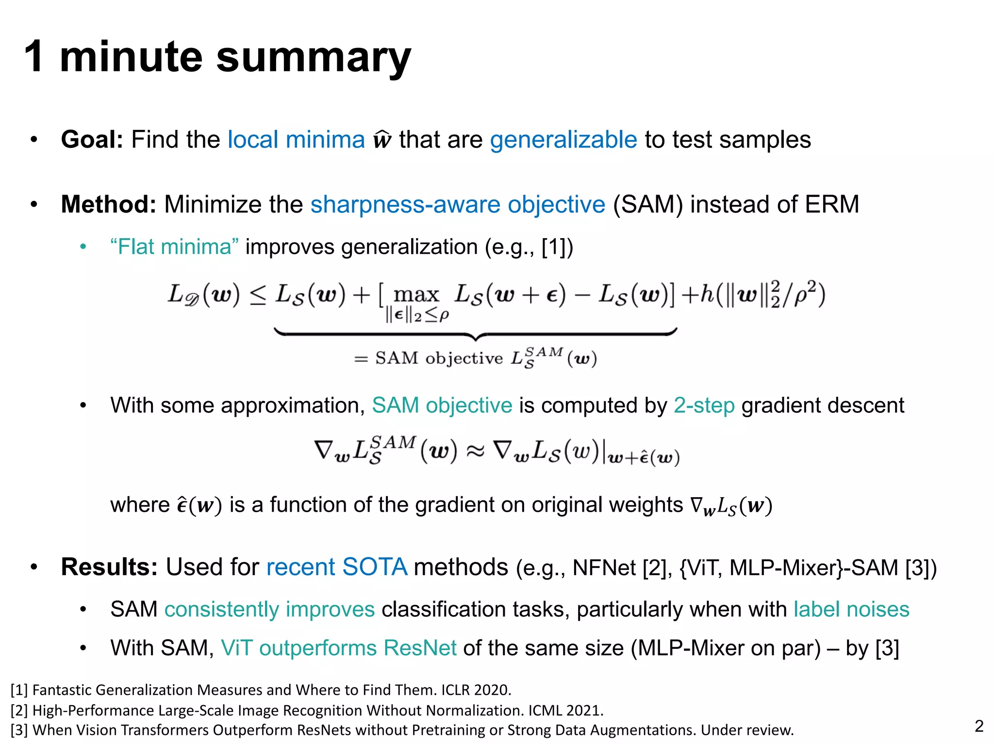 Sharpness-aware minimization (SAM) | PDF