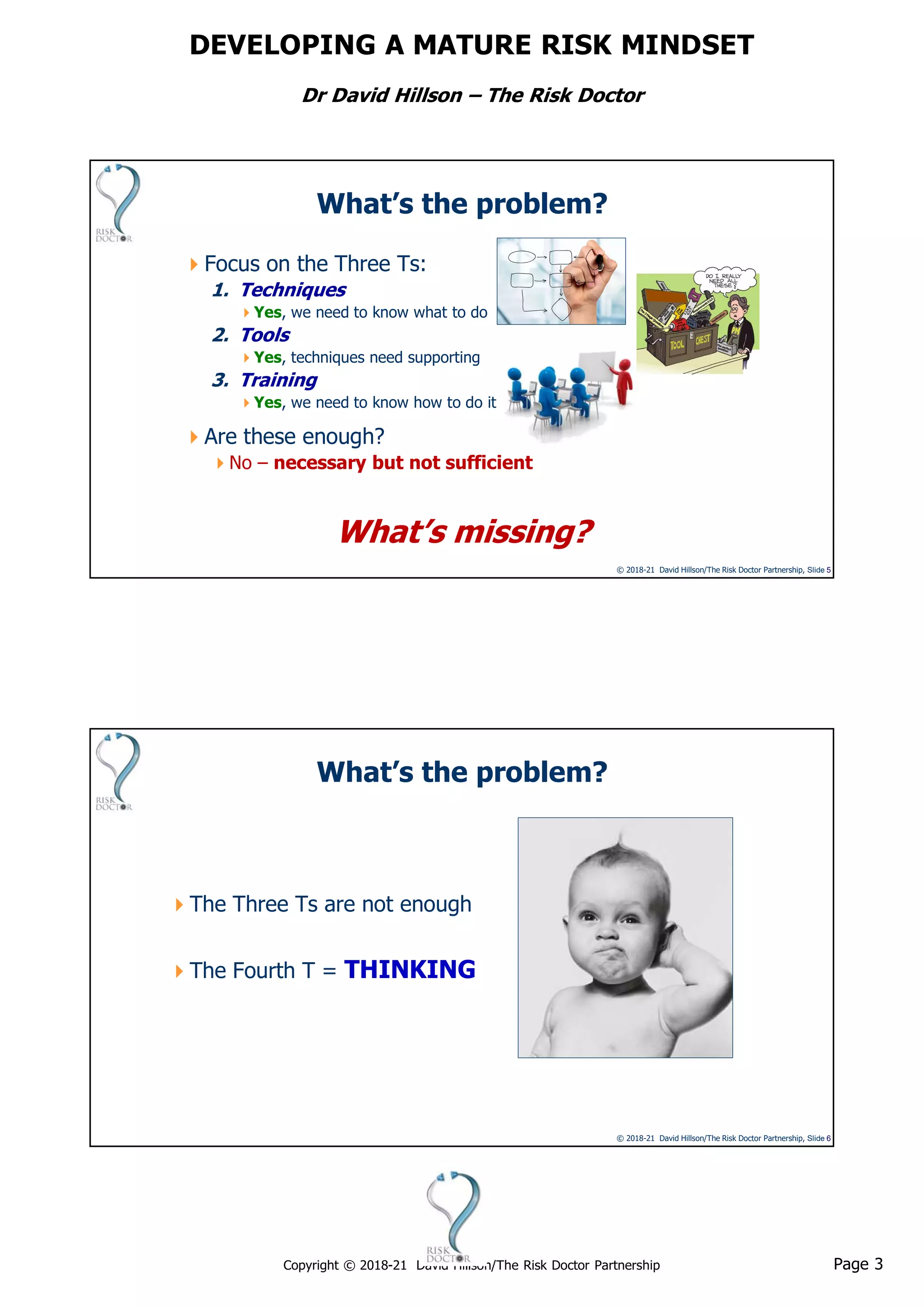 Developing a mature risk mindset, 1 July 2021 | PDF