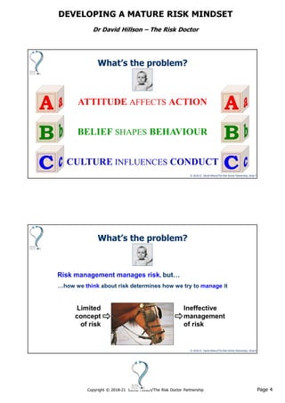 Developing a mature risk mindset, 1 July 2021 | PDF