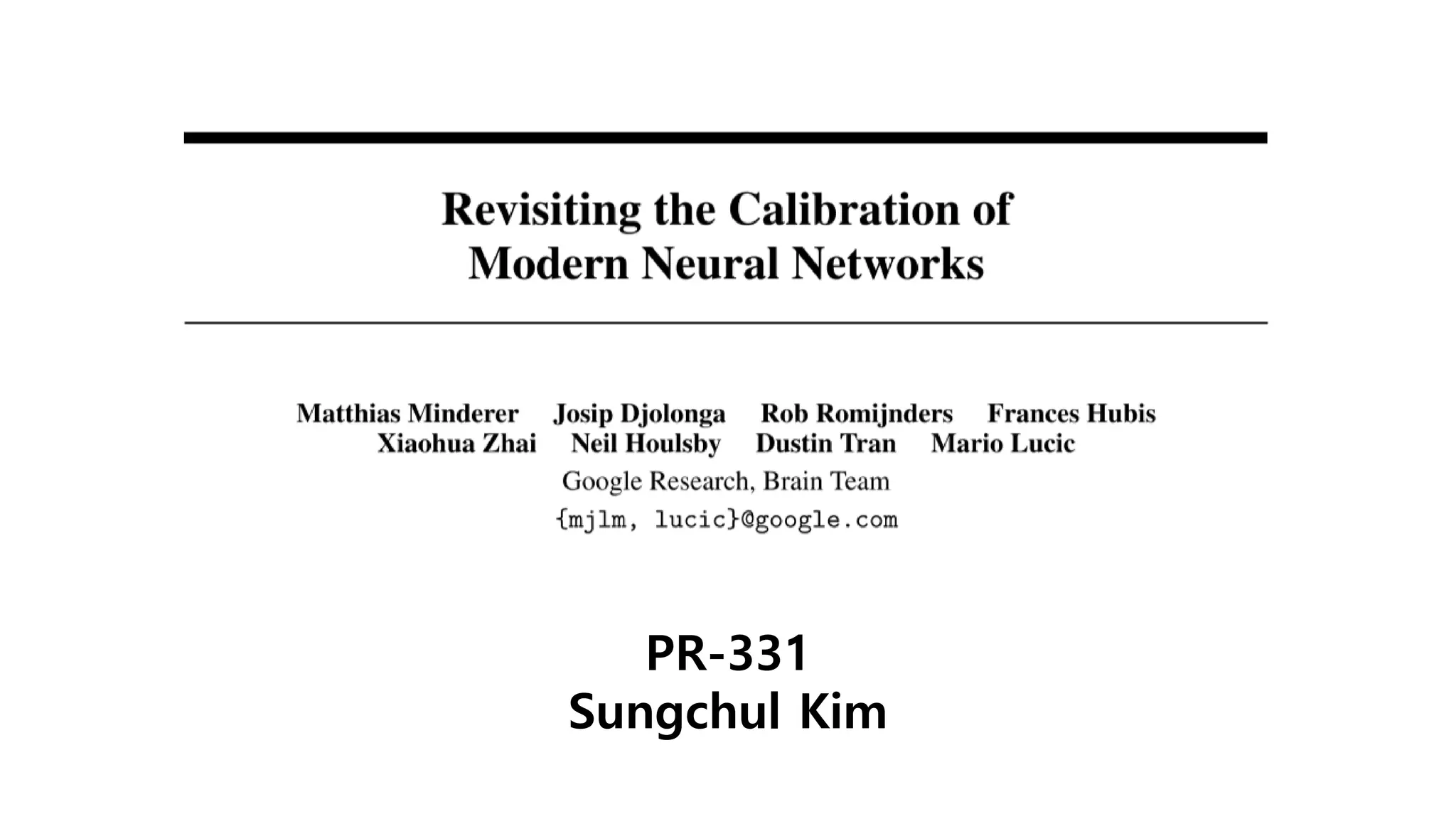 Revisiting the Calibration of Modern Neural Networks | PPT