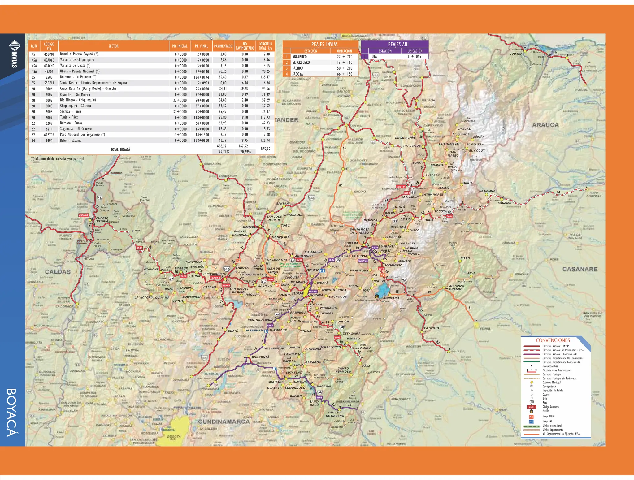 Mapa de carreteras de Colombia 2022 INVIAS | PDF