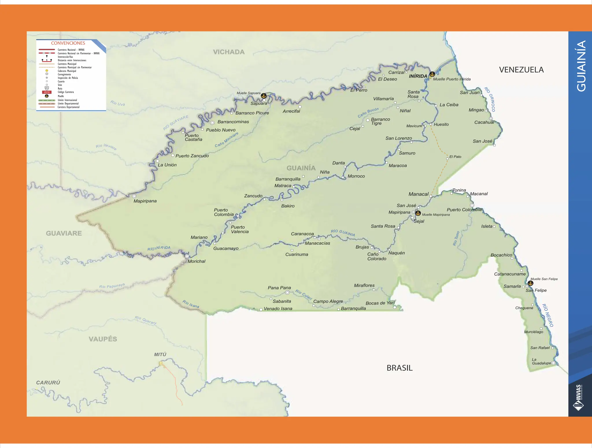 Mapa de carreteras de Colombia 2022 INVIAS | PDF