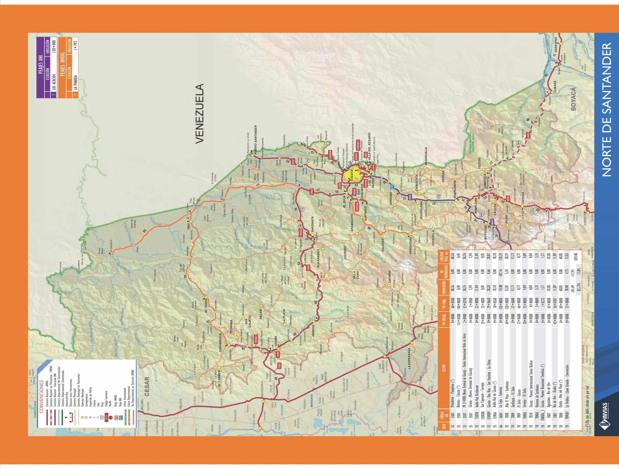 Mapa de carreteras de Colombia 2022 INVIAS | PDF