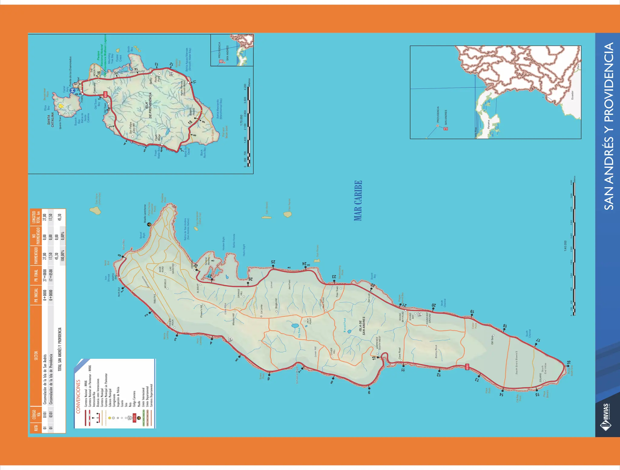 Mapa de carreteras de Colombia 2022 INVIAS | PDF