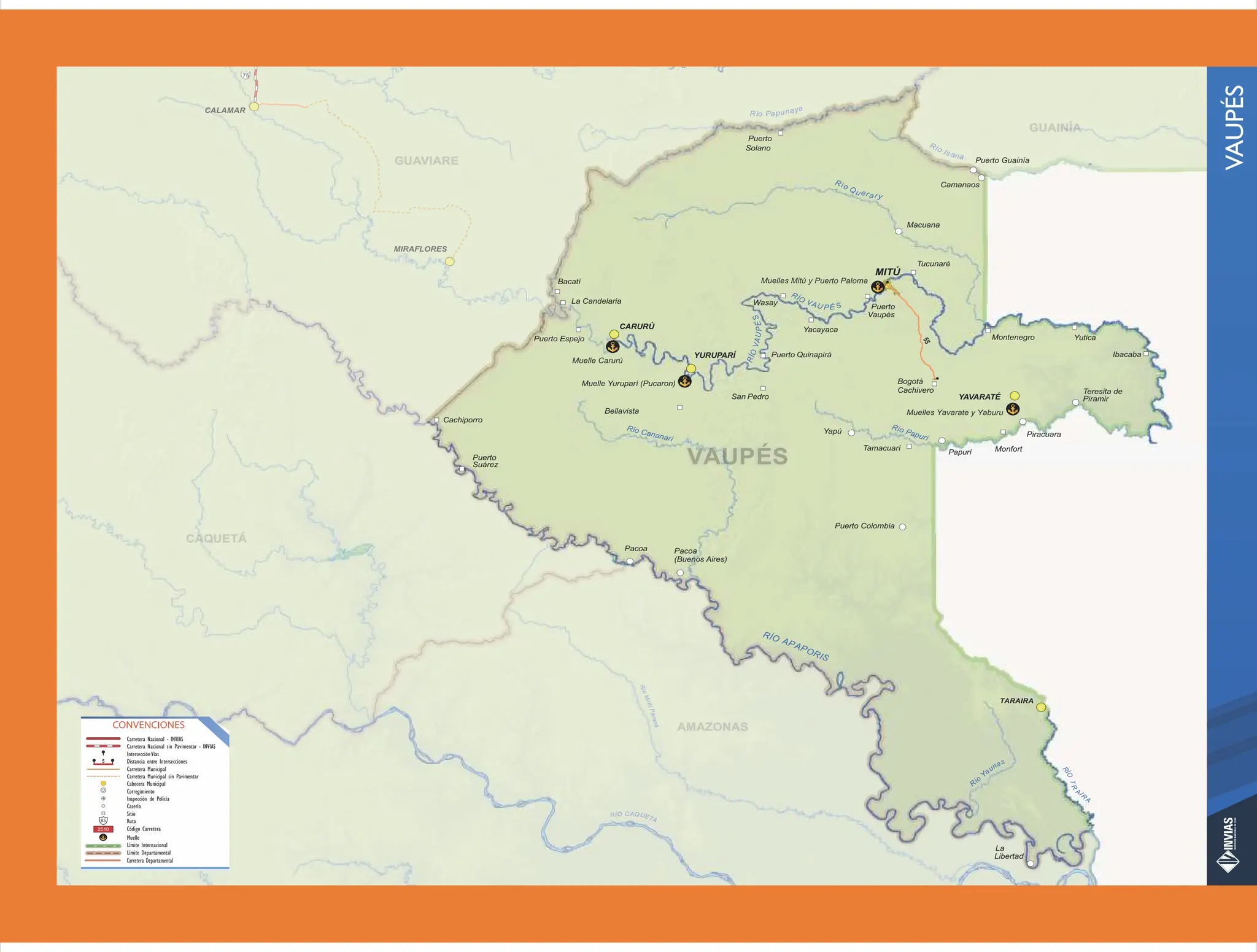 Mapa de carreteras de Colombia 2022 INVIAS | PDF